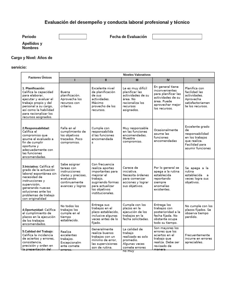 Ok - Formato Evaluacion de Desempeno 2023 | PDF | Planificación