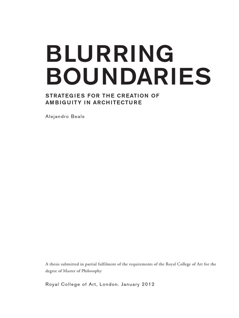 Final Revised Thesis Blurring Boundaries - Thesis A Beals - May 2014 - Final | PDF | Qualitative ...