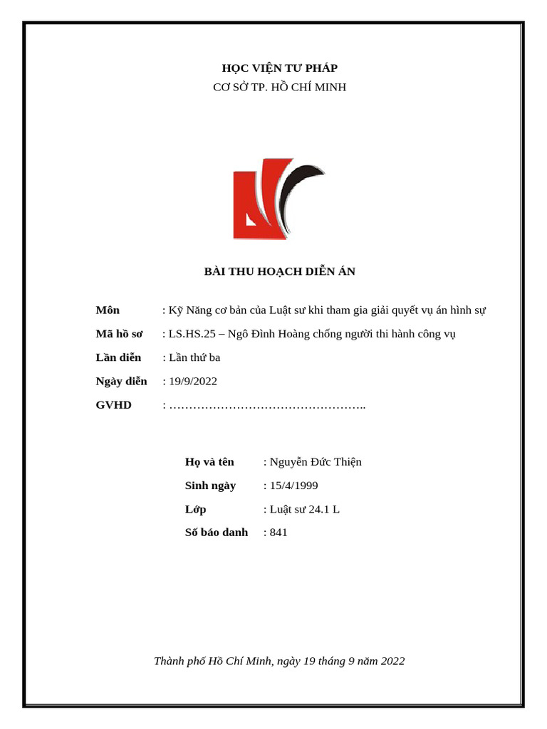 DAHS 25. Nguyen Duc Thien | PDF