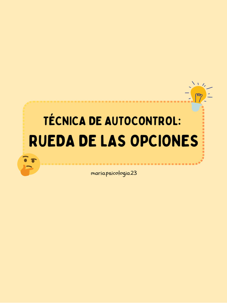 Rueda de Opciones para Control Emocional | PDF