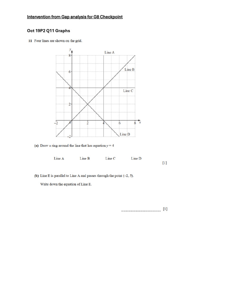 Grade 8 Revision Gap Intervention Worksheet Checkpoint v2 | PDF