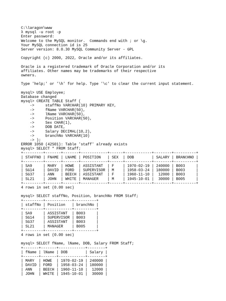 LAB 2.1B (MOHAMAD MUIZZUDDIN BIN MOHD SAAT) DATABASE | PDF | My Sql | Sql