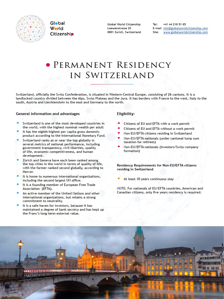 SW - Switzerland Permanent Residency - Eng | PDF | Switzerland ...