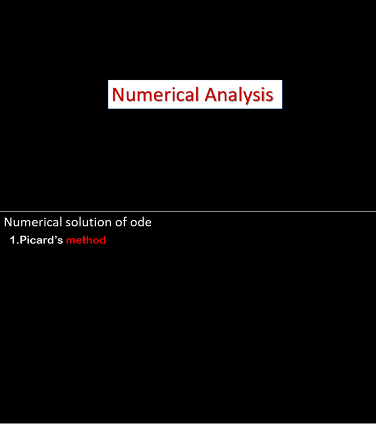 Picards Method Numerical | PDF