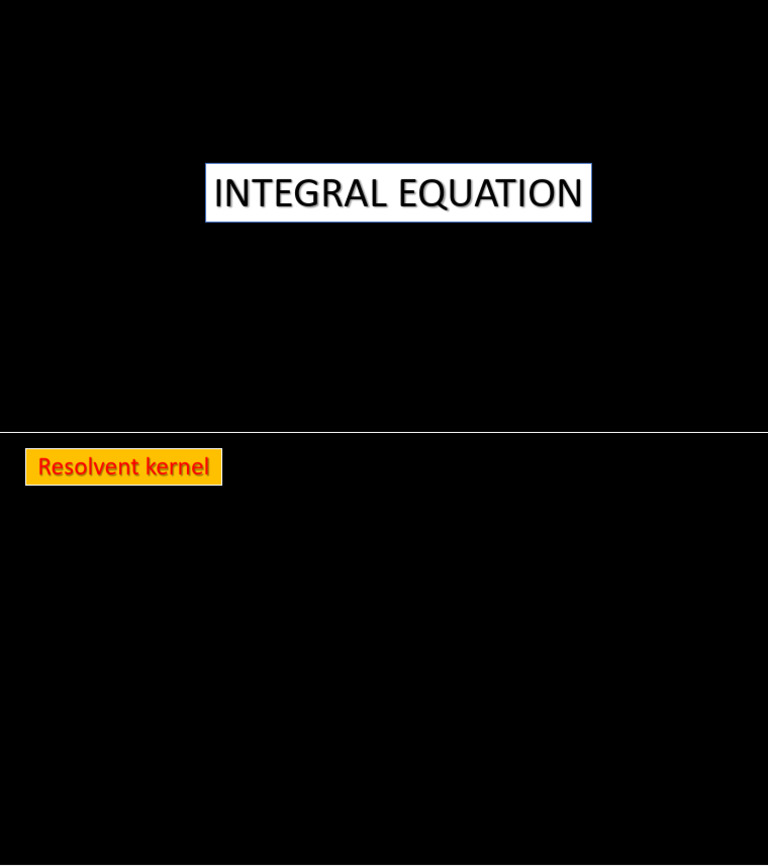 Resolvent Kernel | PDF