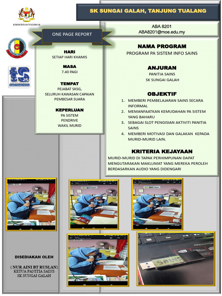 Opr Program Pa System Sains | PDF