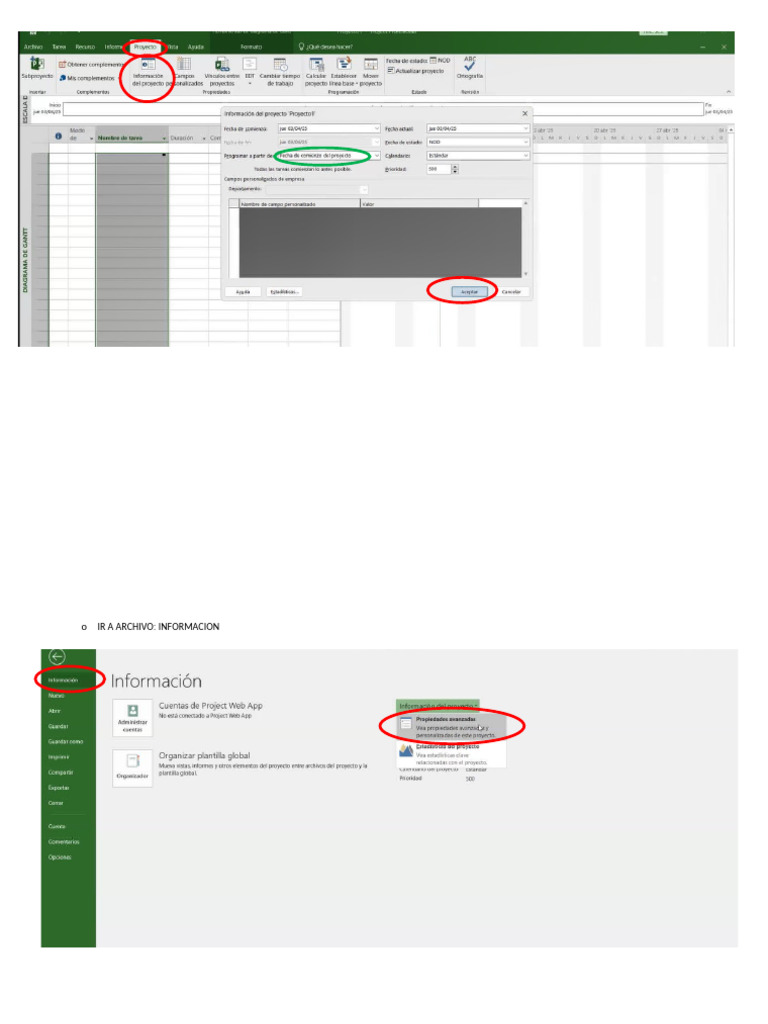 GUIA PARA MSPROJECT | PDF