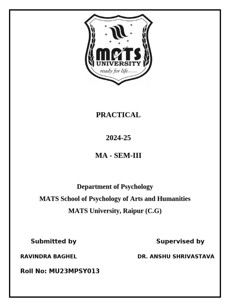 FORMAT For Student Practical 3rd. Sem. | PDF