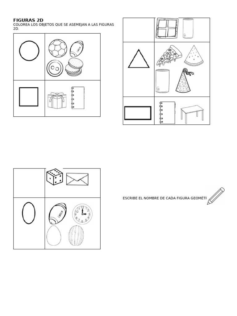 Actividades de Figuras 2D y 3D para Niños | PDF