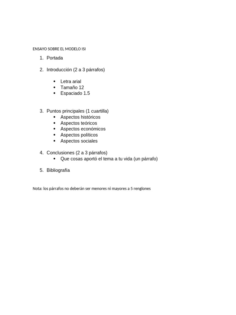 Ensayo Sobre El Modelo Isi | PDF