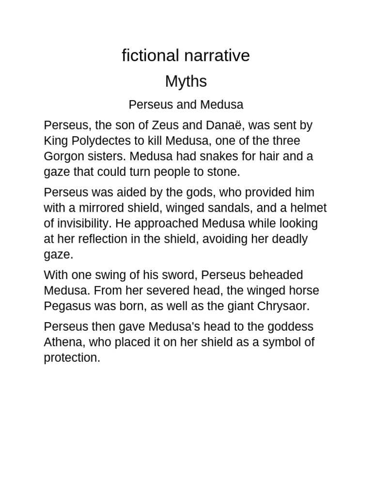 Narrative | PDF | Medusa | Folklore