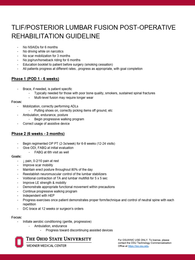 TLIF Posterior Lumbar Fusion 2021 | PDF | Anatomical Terms Of Motion ...