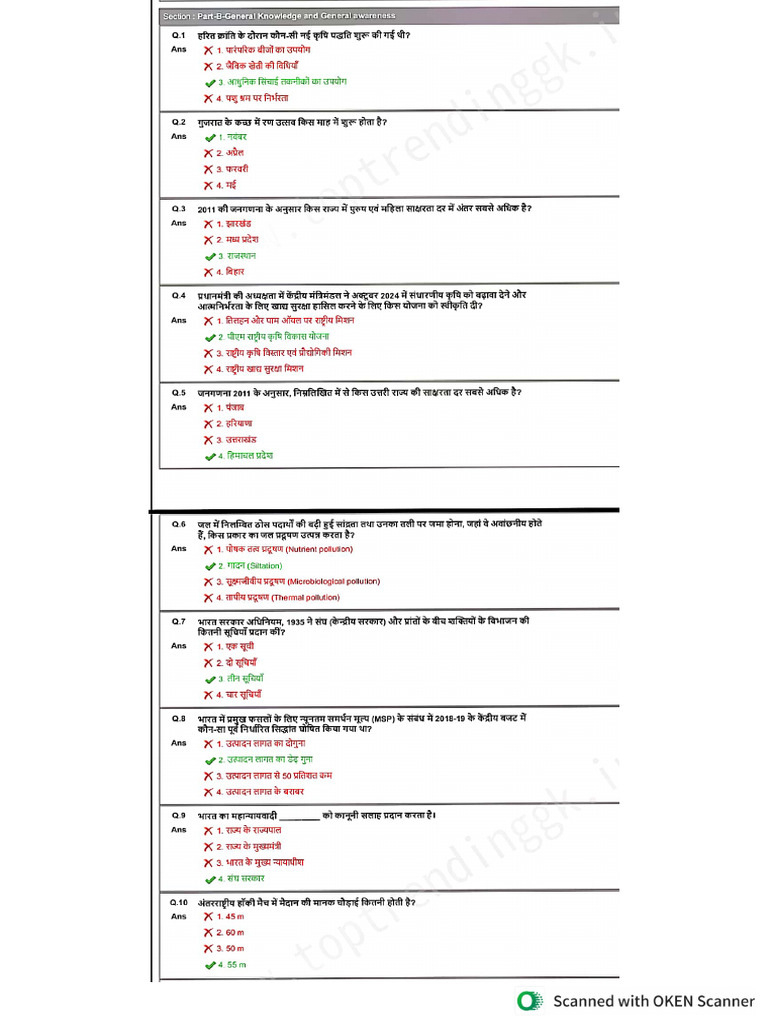 SSC GD 2025 PYP 5 | PDF