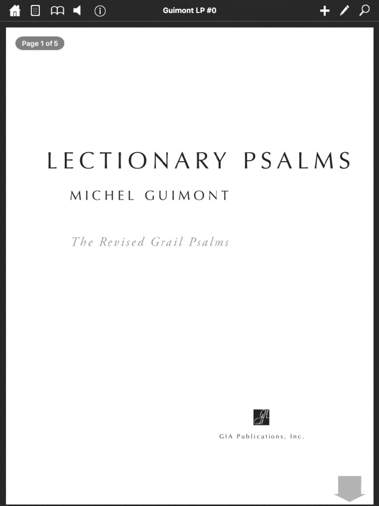 Psalms From Gather Hymnal | PDF