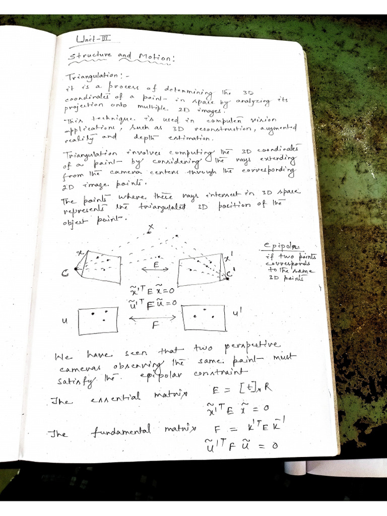 CV Unit 3 Notes | PDF