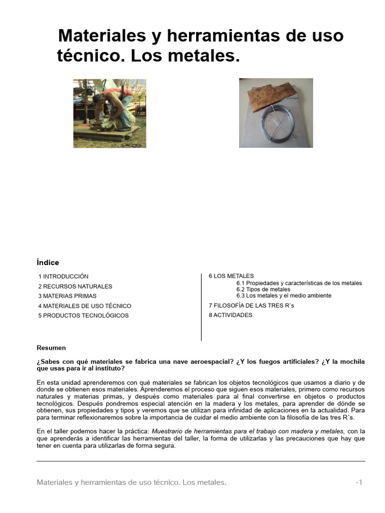 Metales | PDF | Rieles | Hierro