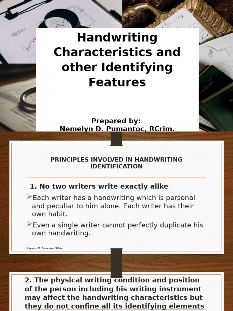 Handwriting Characteristics | PDF | Motor Coordination | Hand
