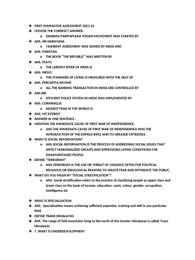 First Summative Assessment 2021 | PDF | Soil | Erosion
