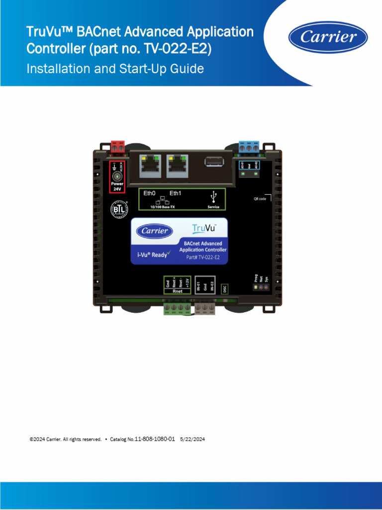 Carrier TruVu TV-022-E2 Manual | PDF | Ip Address | Computer Network