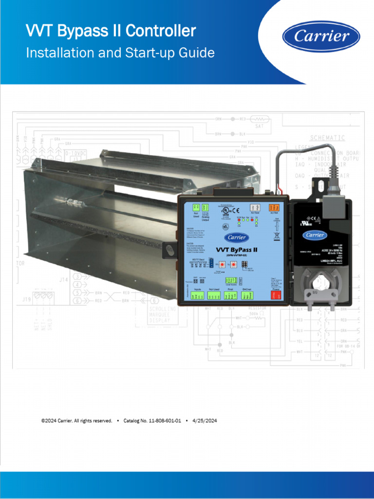 Carrier VVT Bypass II Setup Guide | PDF | Duct (Flow) | Power Supply