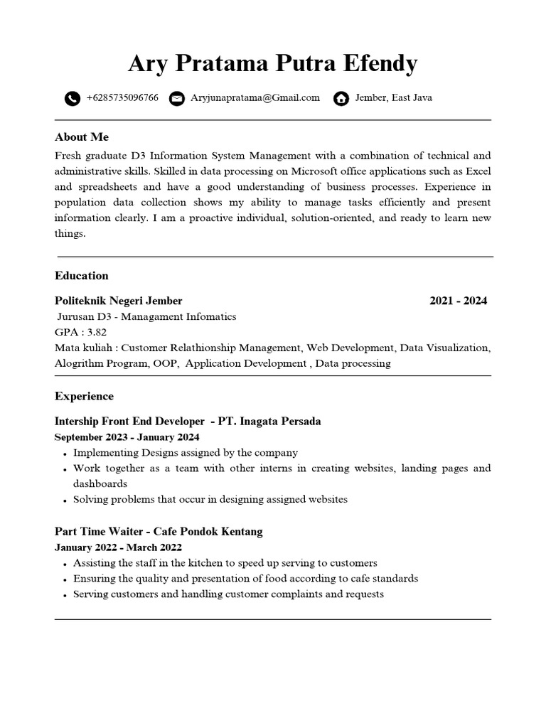 Ary Pratama Putra Efendy | PDF