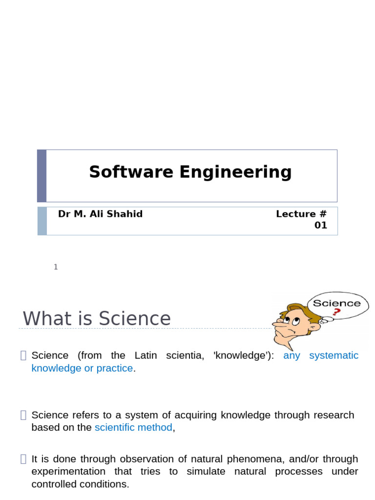 SE-lec1 | PDF | Software | Science