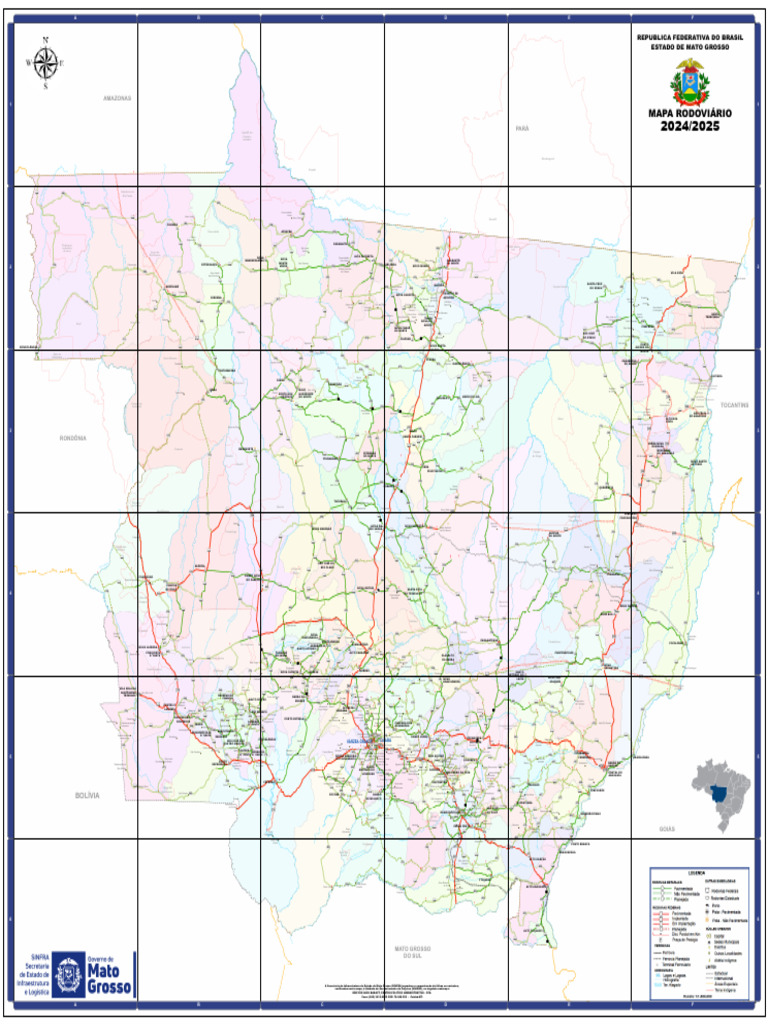 Mapa Rodoviário do Brasil 2024/2025 | PDF