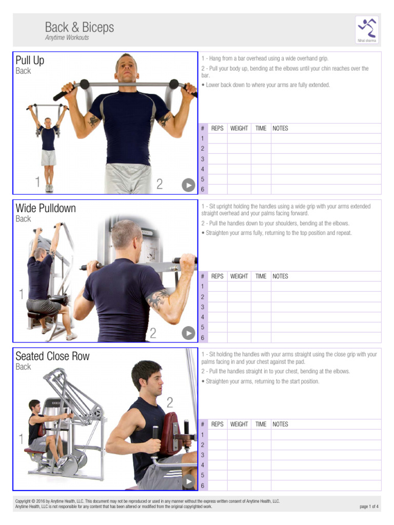Back and Biceps | PDF | Kettlebell | Weight Training