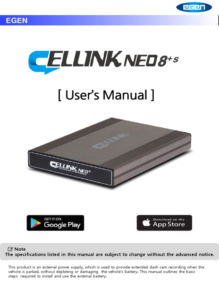 Cellink Neo 8 Plus Manual | PDF | Fuse (Electrical) | Mobile App