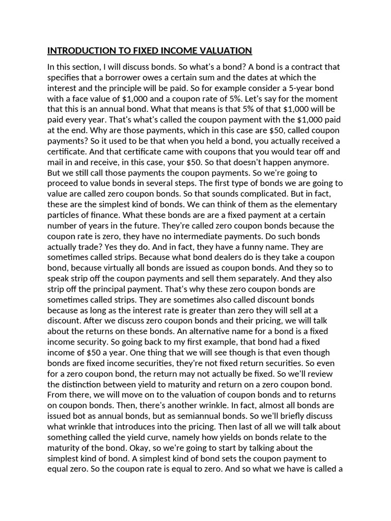 Fundamentals of Finance | PDF | Bonds (Finance) | Yield (Finance)