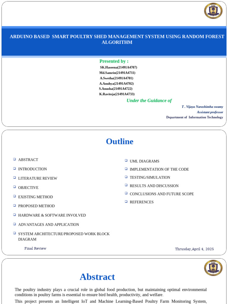 Batch - 9 - Review Final | PDF | Internet Of Things | Machine Learning