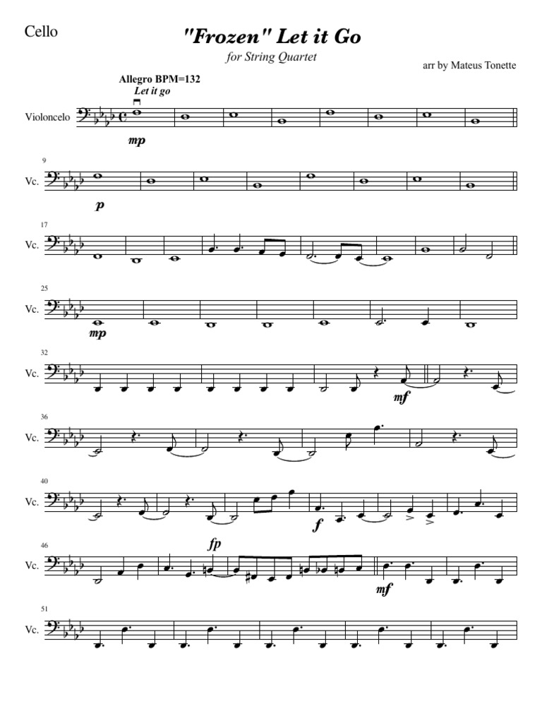 Let It Go (Trio Ver-Cello | PDF | Chamber Music | Classical Music