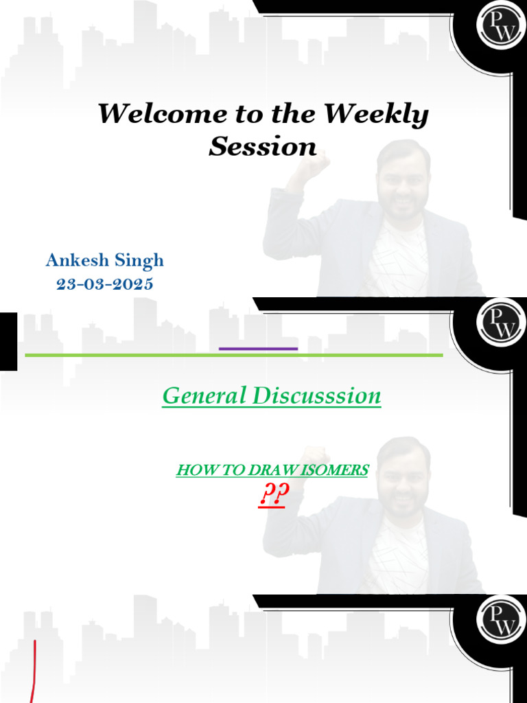 Welcome To The Weekly Session: Ankesh Singh 23-03-2025 | PDF
