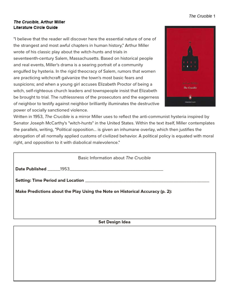 (Pflug Nora) Rogers - Crucible Unit Packet: 24-25 | PDF | Witchcraft ...