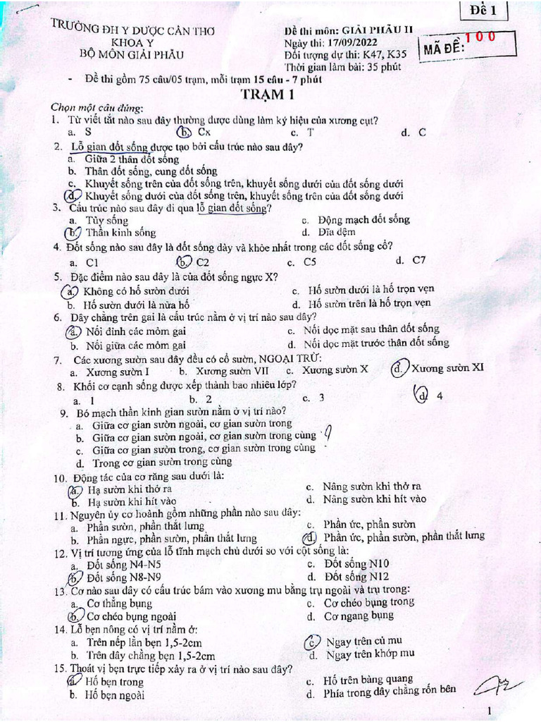 2.K47 - đề 1 | PDF