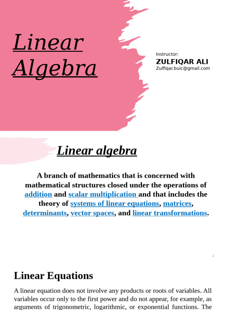L1 Introduction to System of Linear Equations With Python 11022025 060334pm (1) | PDF | Linear ...