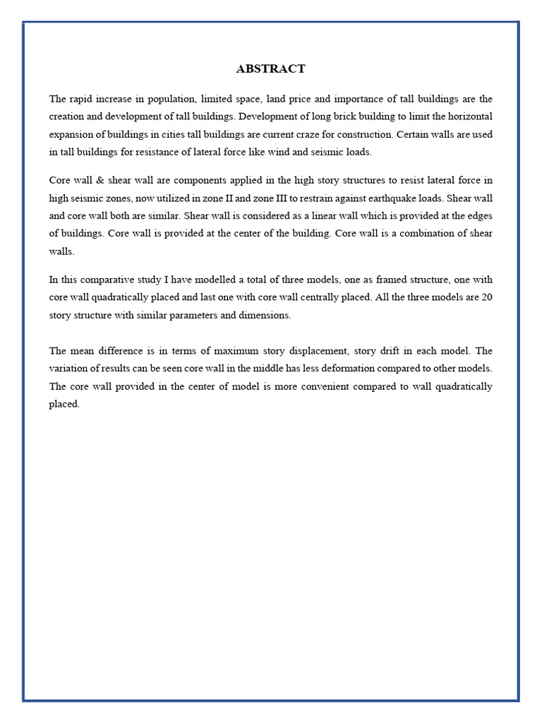 Comparative Study On Behavior of Multistorey Structure by Providing ...