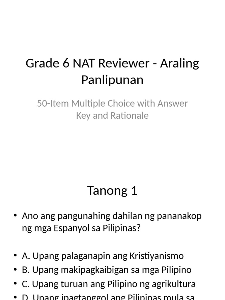 Grade6 NAT Reviewer AP Complete | PDF
