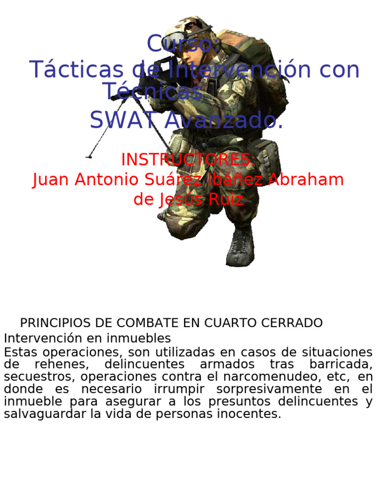 Curso Avanzado de Tácticas SWAT | PDF | Francotirador