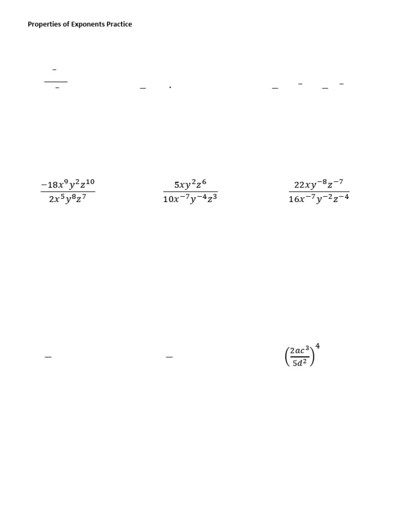 Exponents_Practice | PDF