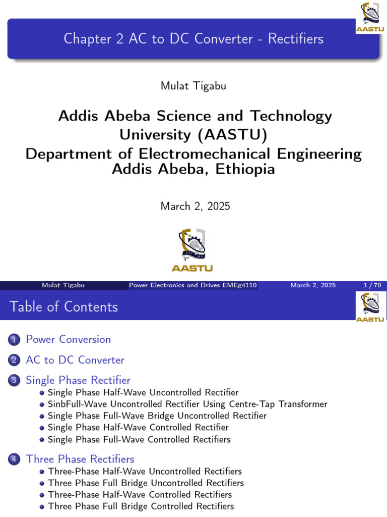 Chapter 2 AC To DC Converter Rectifiers | PDF | Rectifier | Power Electronics