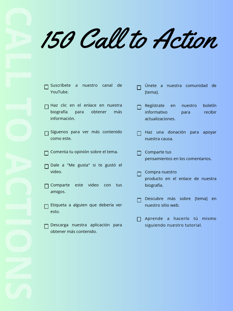 150 Call To Action | PDF | Red mundial | Internet y web