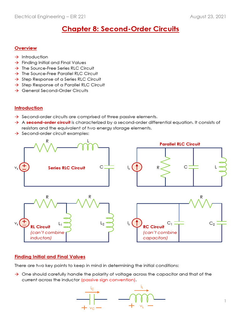 Second-Order Circuit Analysis | PDF | Electrical Network | Damping