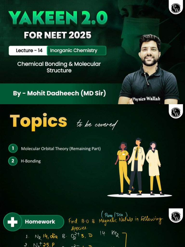 Chemical Bonding and Molecular Structure 14 _ Class Notes __ Yakeen ...