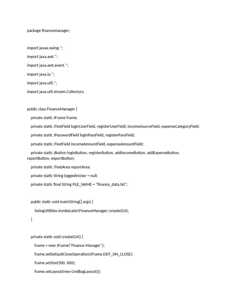 Red Finance Manager Application | PDF | User (Computing) | Login
