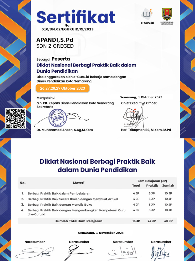 APANDI S.PD Sertifikat 40JP Oktober | PDF