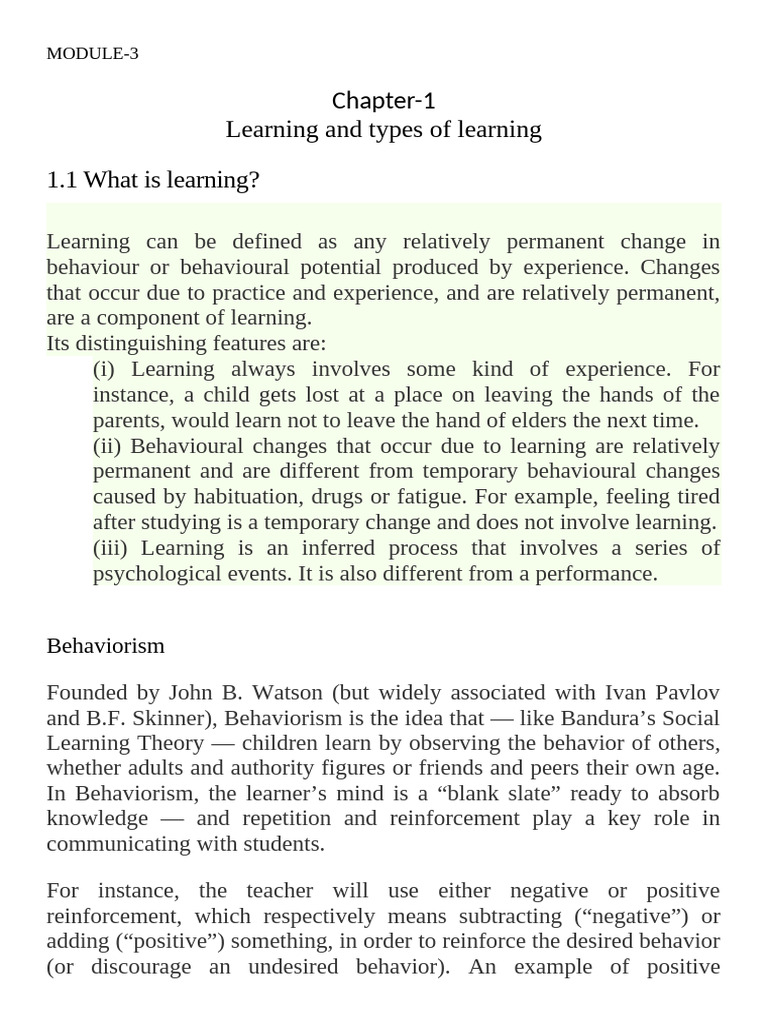 Learning and Types of Learning | PDF | Machine Learning | Regression Analysis