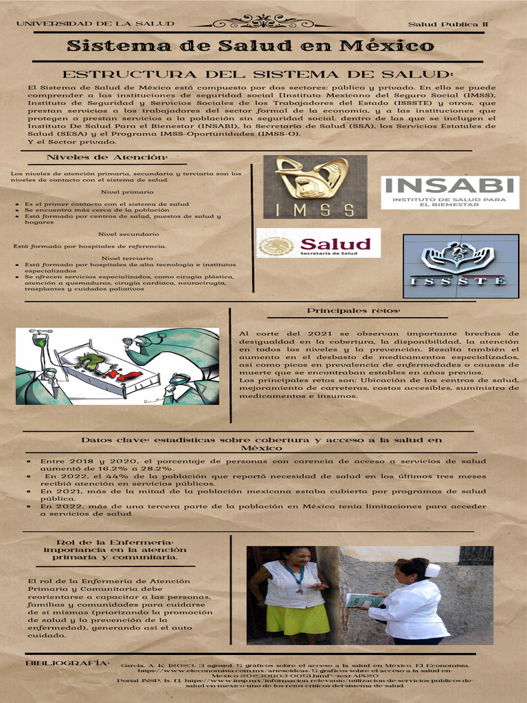 Estructura Del Sistema de Salud IMSS, IsSSTE, InSABI, SSA, Servicios Estatales y Sector Privado ...