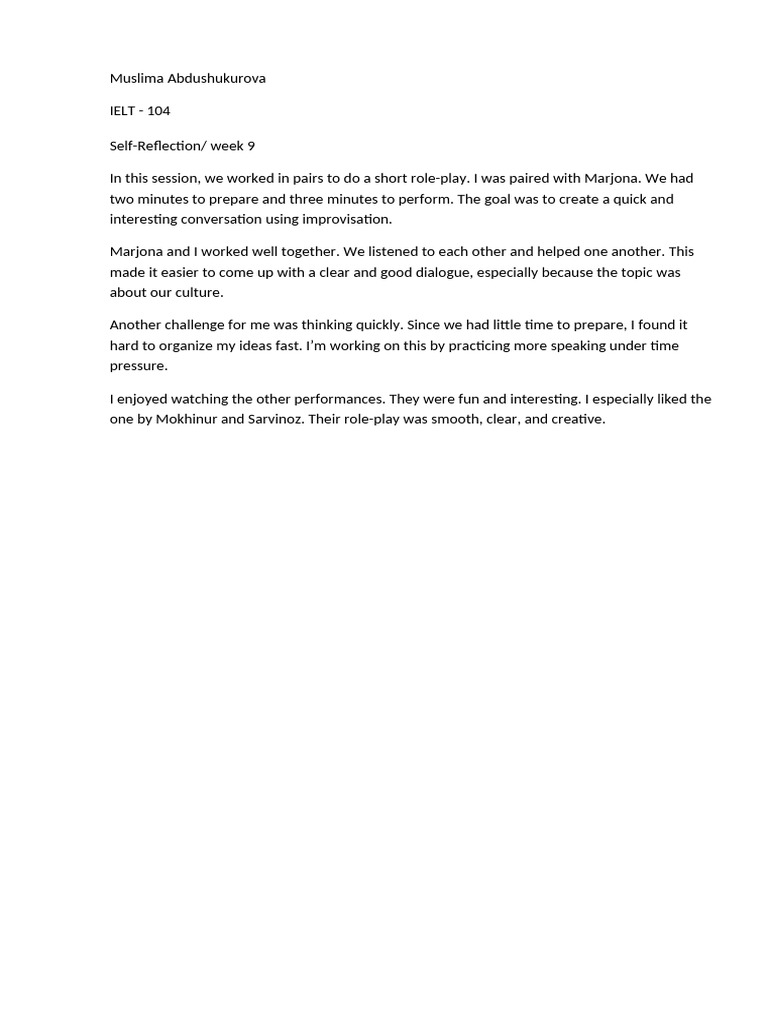Self Refection Muslima | PDF