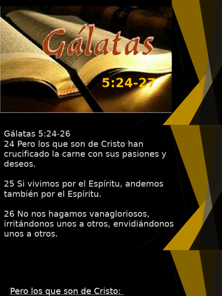Reflexión sobre Gálatas 5:24-26 y 6:1 | PDF